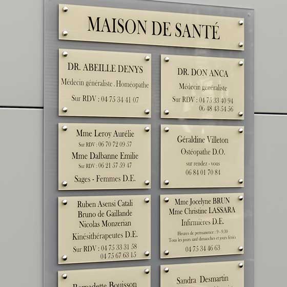 Plaque medecin | Plaque médicale personnalisée | Exaplac