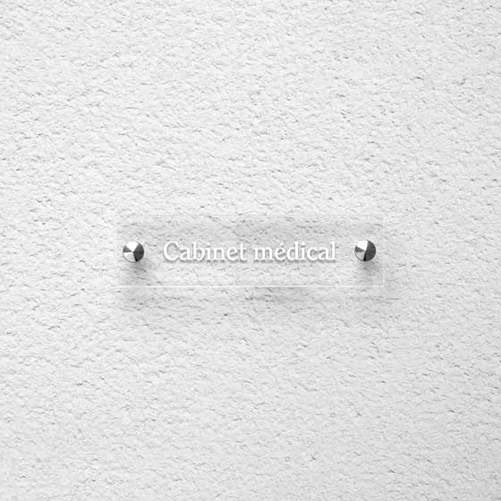 Plaque professionnelle plexiglas transparent | Exaplac Plaque professionnelle plexiglas transparent | Exaplac