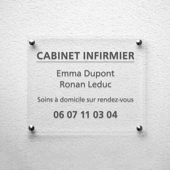 Plaque professionnelle plexiglas transparent | Exaplac Plaque professionnelle plexiglas transparent | Exaplac